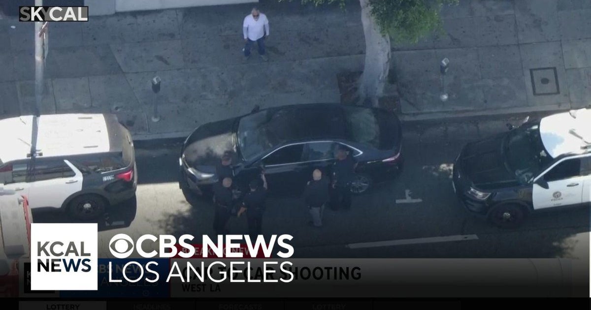 LAPD officers respond to a West Los Angeles car-to-car shooting - CBS ...