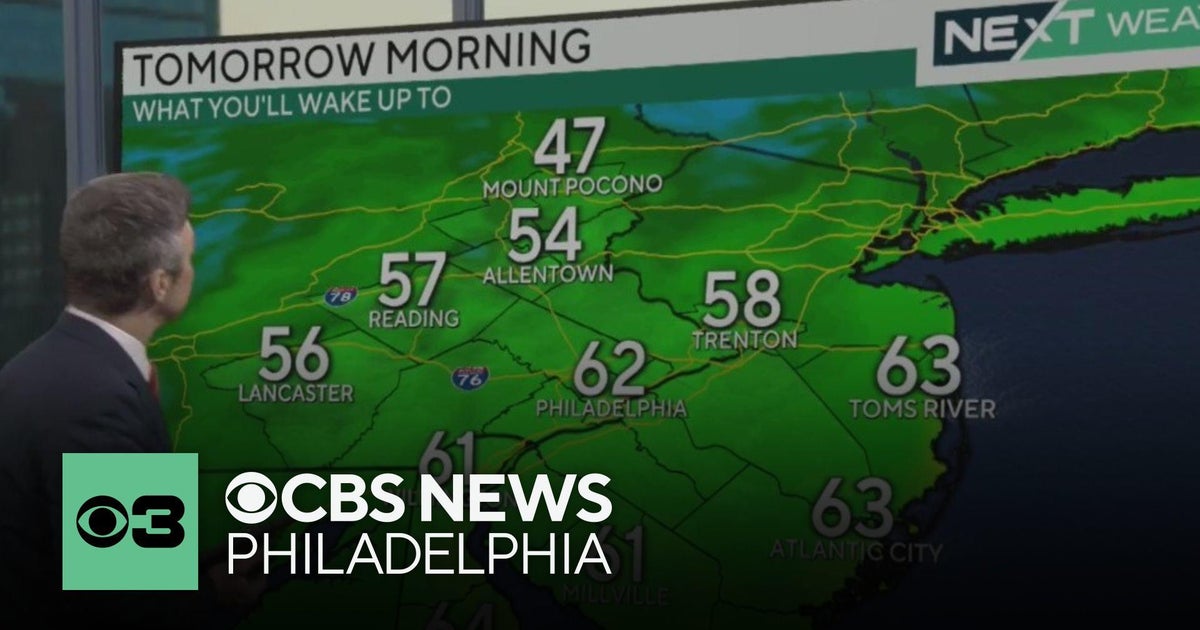Timing weekend rain showers in Philadelphia region - CBS Philadelphia