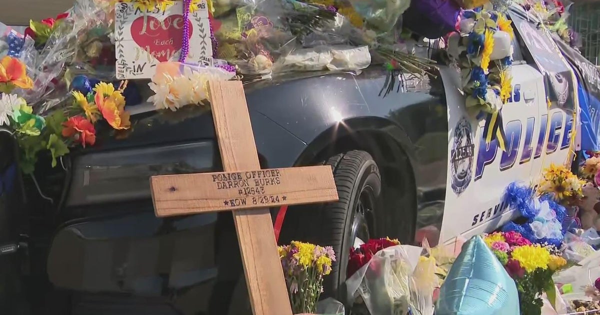 Final goodbyes to fallen Dallas officer Darron Burks - CBS Texas