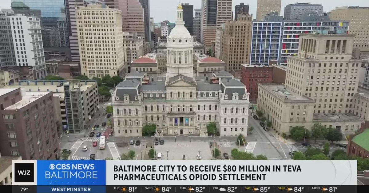 Baltimore to receive $80 million in new opioid settlement - CBS Baltimore