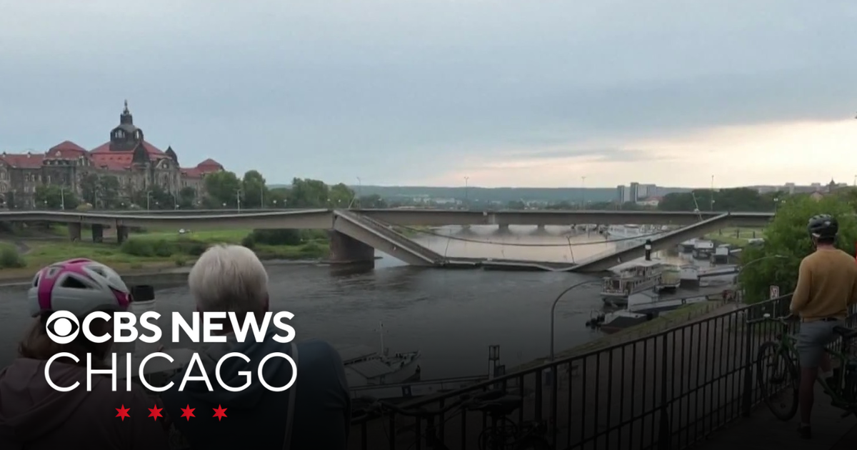 Bridge partially collapse in Dresden, Germany - CBS Chicago