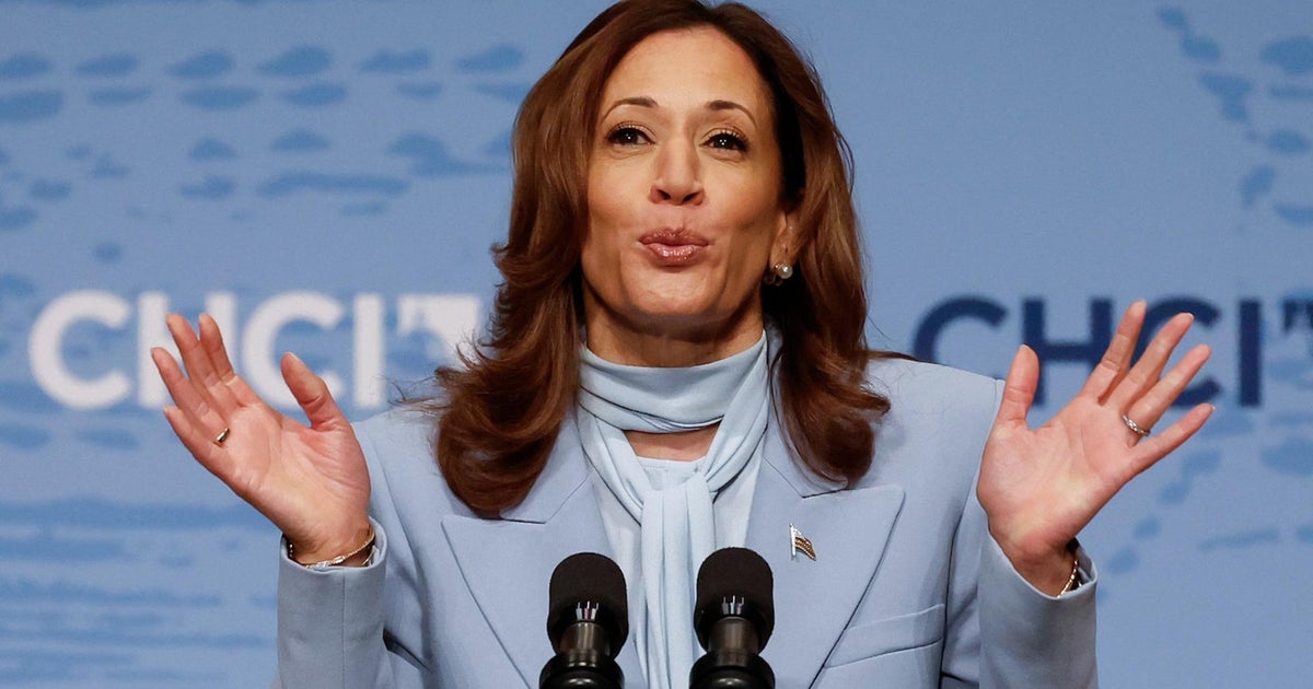 Kamala Harris courts immigrants, speaks to Hispanic conference - CBS News