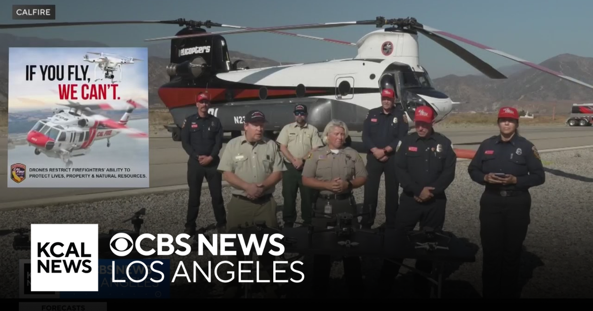 Cal Fire asks people to stop flying drones over firefights - CBS Los ...