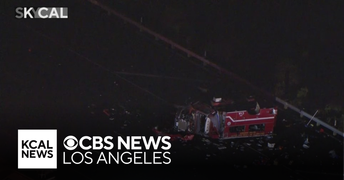 8 Orange County firefighters injured in fire truck rollover crash on ...