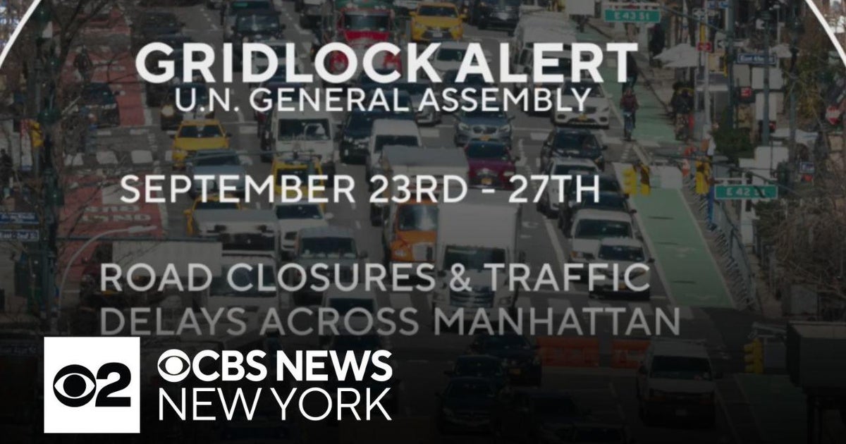 Drivers in NYC should prepare for gridlock Sept. 23-27 - CBS New York