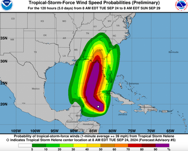 Maps show track of potential Hurricane Helene - KTSA