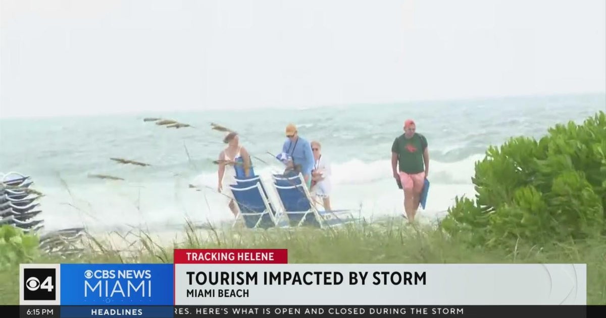 Hurricane Helene impacts Miami Beach tourism - CBS Miami
