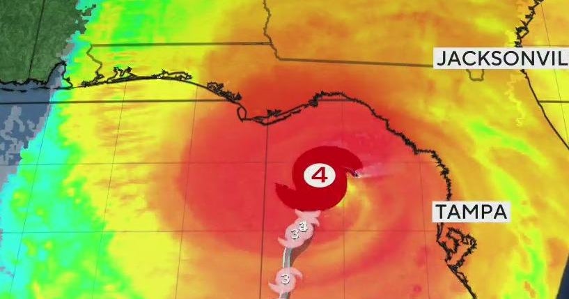 Tracking Hurricane Helene as it heads for Florida's Big Bend - CBS Texas