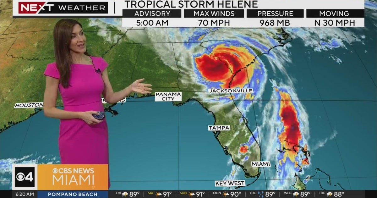 Tracking Tropical Storm Helene 9/27/2024 6AM - CBS Miami