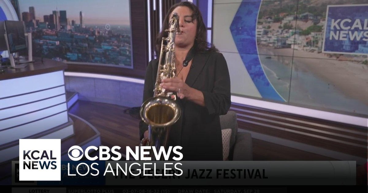 Jessy J plays the sax and talks Desert Jazz Festival - CBS Los Angeles