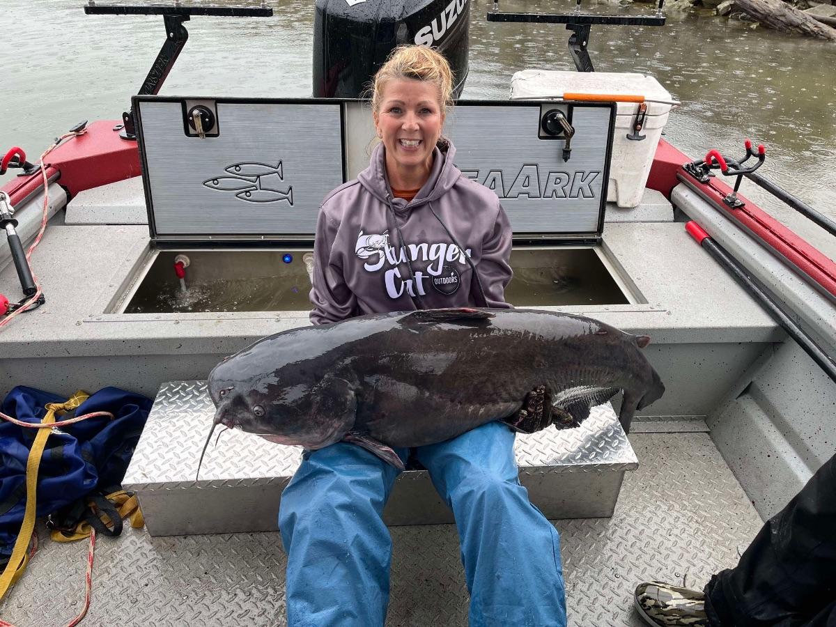 Record blue catfish caught on Ohio River in West Virginia - CBS Pittsburgh