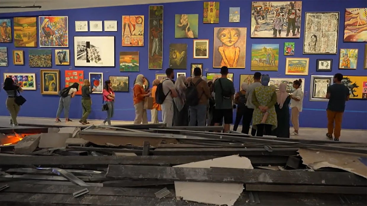 Preserving the stories of the Israel-Gaza conflict through art - CBS News