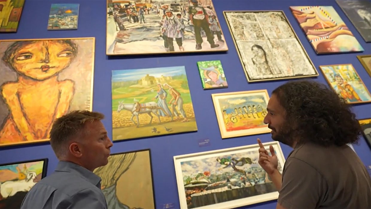 Preserving the stories of the Israel-Gaza conflict through art - CBS News
