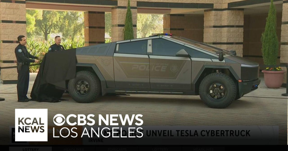 The Irvine Police Department unveils its new Tesla Cybertruck - CBS Los ...