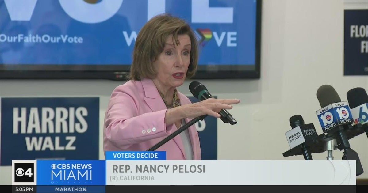Nancy Pelosi in Miami to encourage people to vote - CBS Miami