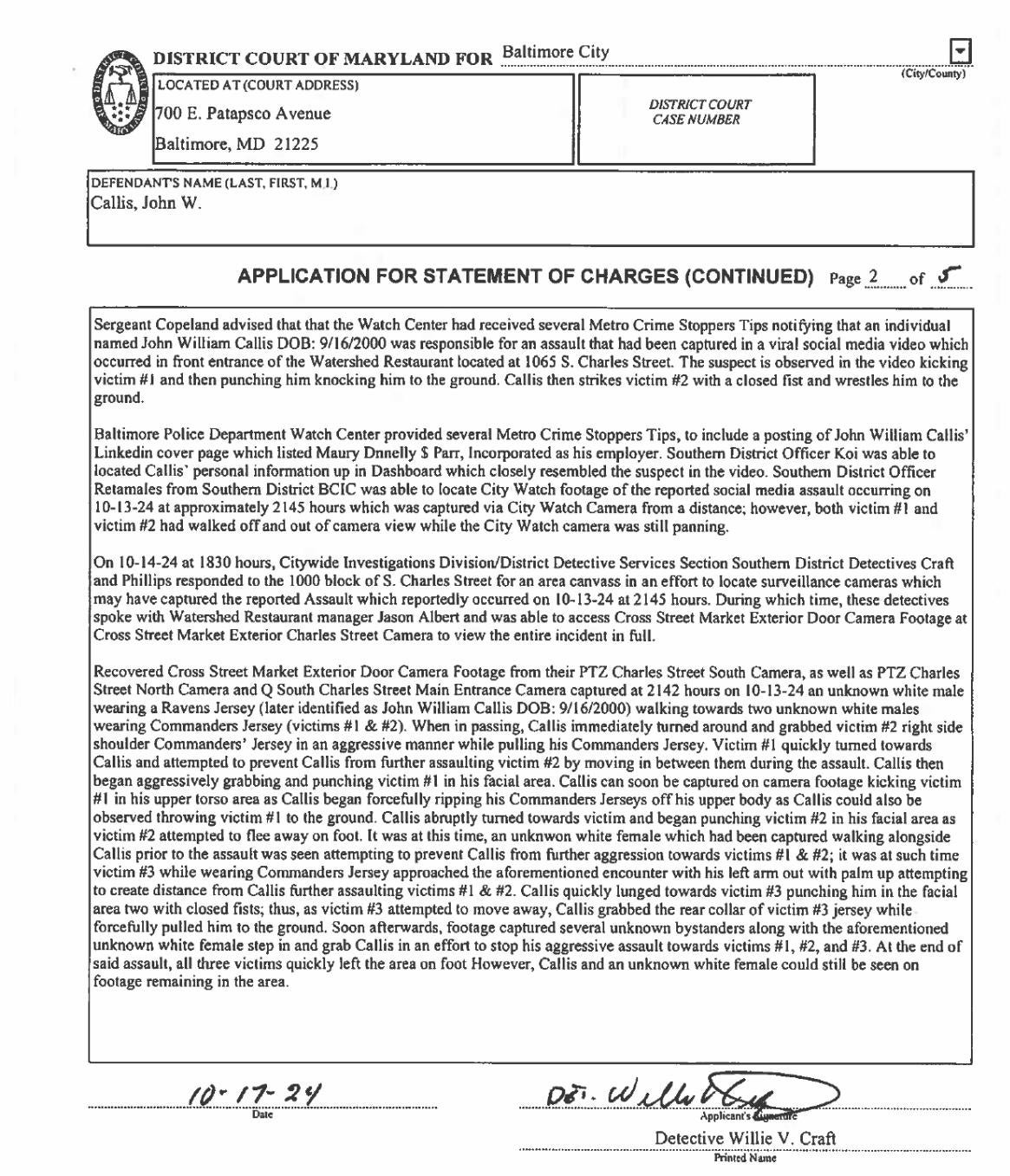 Jack Callis denied bail for viral attack on Commanders fans; defense ...