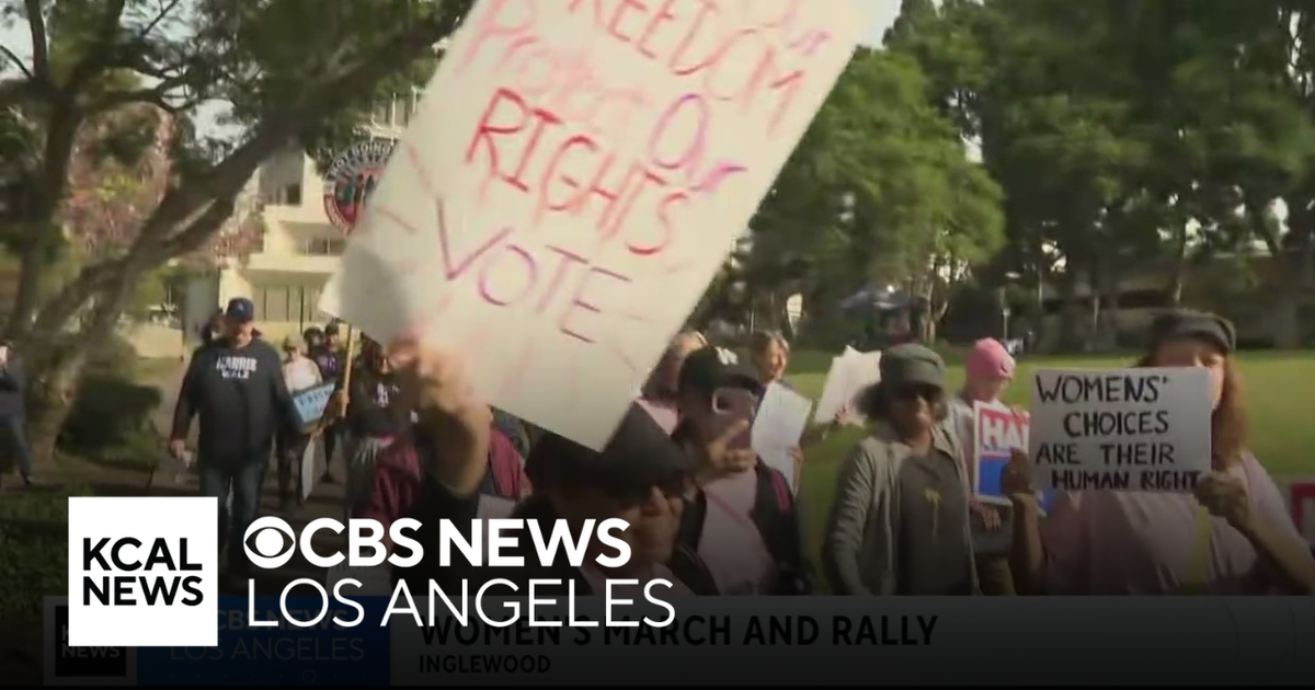 Women's March hits the streets of Inglewood - CBS Los Angeles