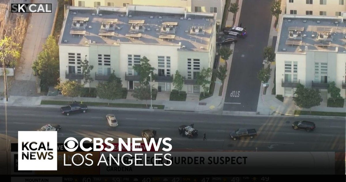 Authorities search for a murder suspect in Gardena - CBS Los Angeles