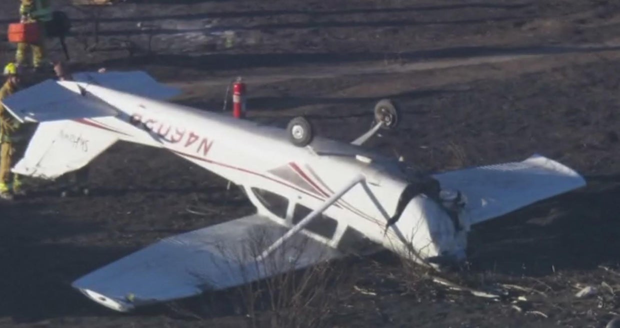 Small plane makes emergency landing in Sherman Oaks, rolls upside down ...