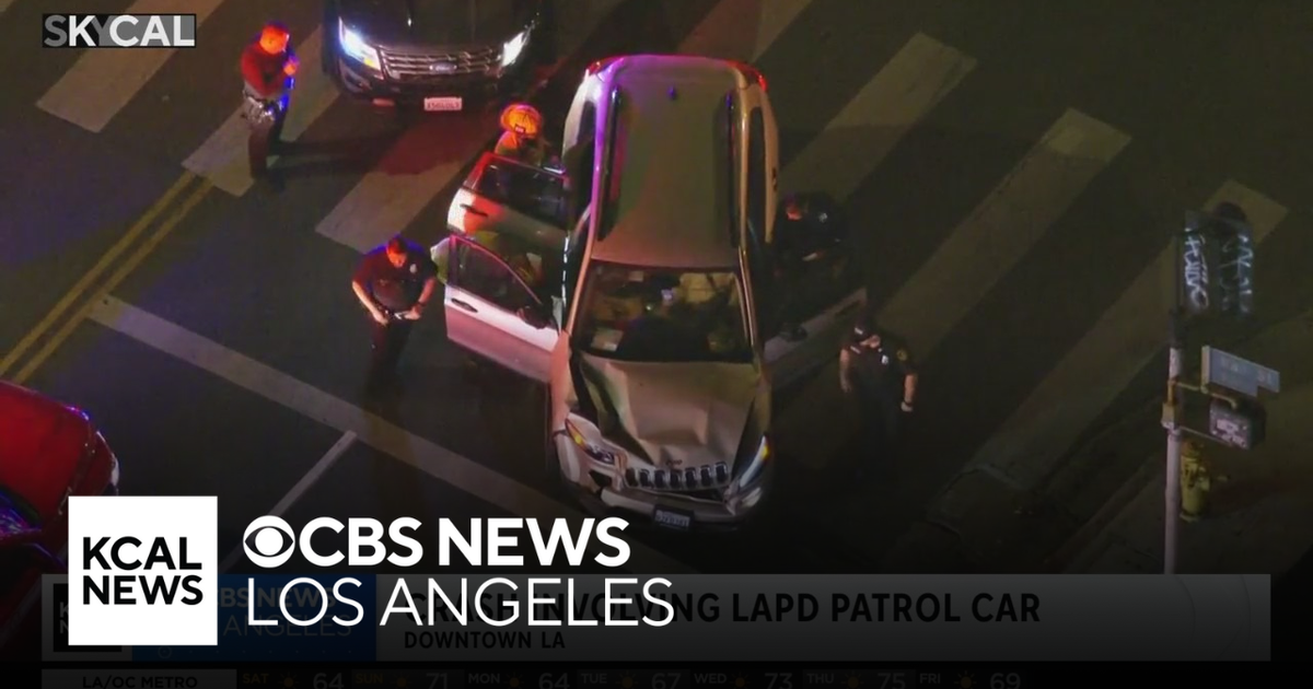 3 hospitalized after crash involving LAPD cruiser in downtown LA - CBS Los Angeles