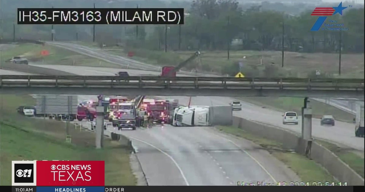 18-wheelers blown over in strong winds shut down major North Texas ...