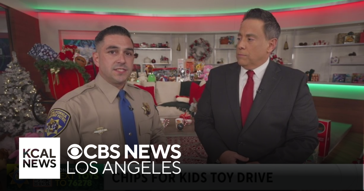 CHP officer Joseph Davila explains how giving to the CHiPs Toy Drive ...