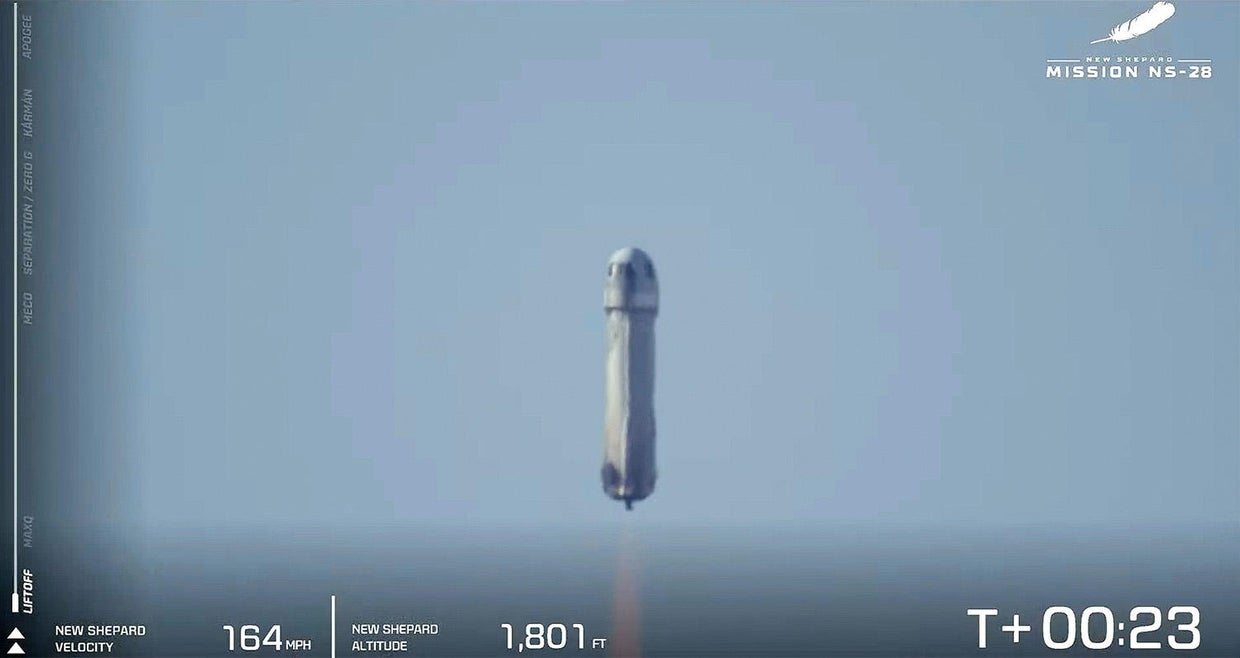 Blue Origin launches 6 tourists to edge of space, including couple ...