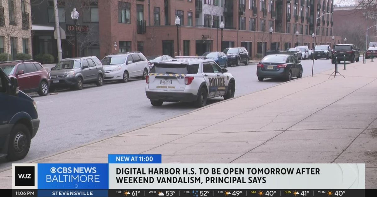Digital Harbor High vandalized over weekend in Baltimore - CBS Baltimore