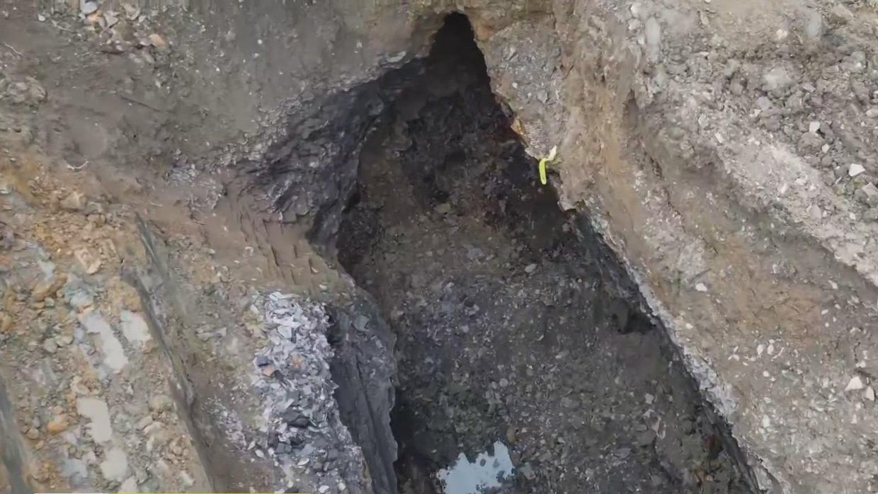 Photos show sinkhole and abandoned mine where Pennsylvania grandmother fell