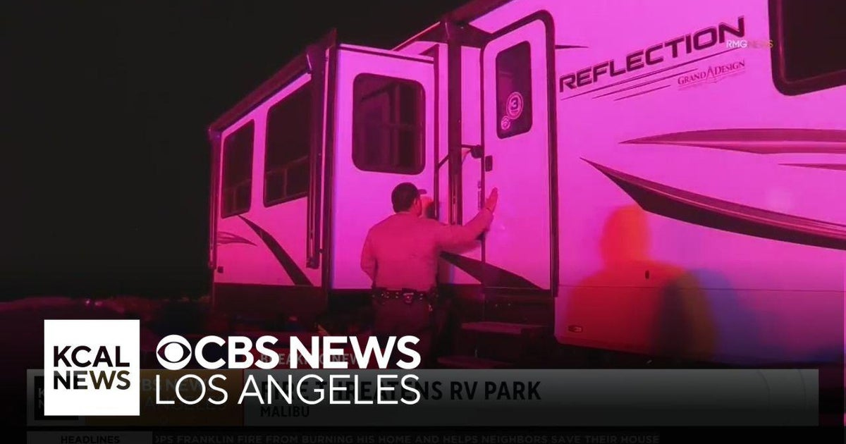 Franklin Fire threatens Malibu RV Park - CBS Los Angeles