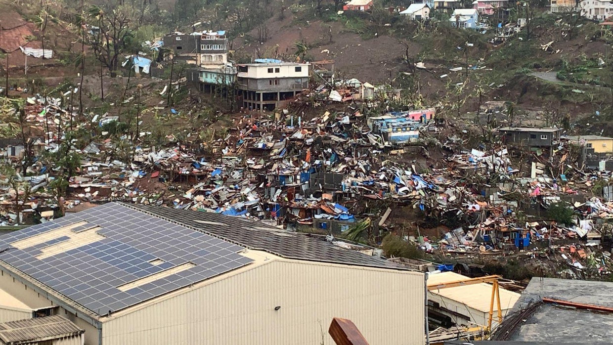 France's President Emmanuel Macron tours cyclone-battered Mayotte ...