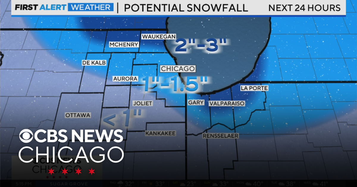 Snow arriving in Chicago Thursday night - CBS Chicago