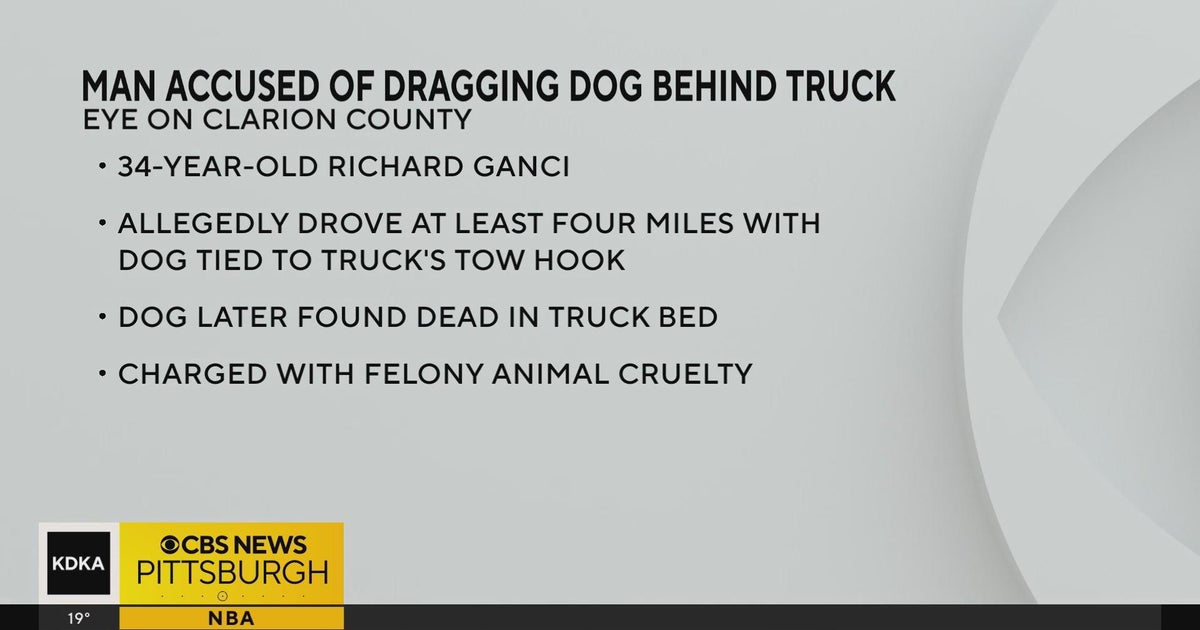 Man accused of dragging dog behind truck - CBS Pittsburgh