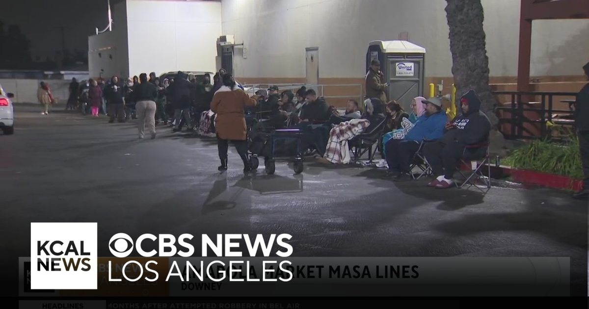 Amapola Market masa lines stretched along the sidewalk, as tamale ...