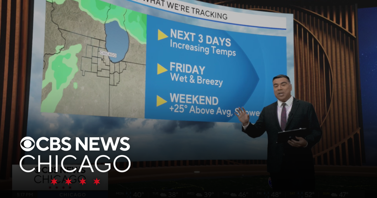 Increasing temperatures next 3 days in Chicago - CBS Chicago