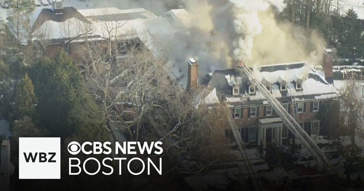 Police investigating large fire at Brookline mansion that collapsed ...