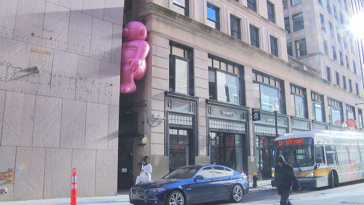 What are those giant pink inflatable sculptures in downtown Boston ...
