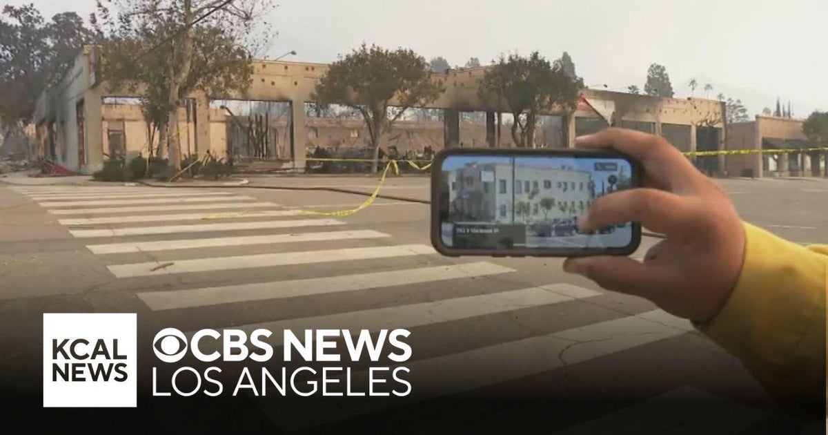 Before and after images showing the devastation to businesses and homes ...