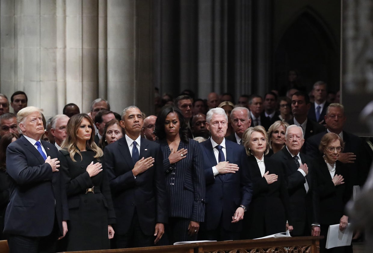 All 5 living presidents attend Jimmy Carter's funeral - CBS News