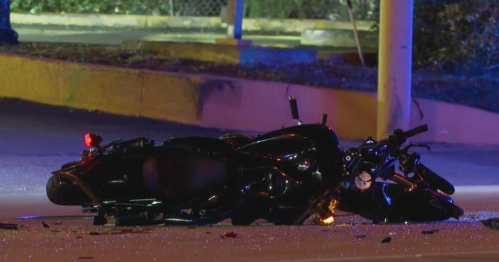 Person dead following motorcycle crash in Dania Beach - CBS Miami