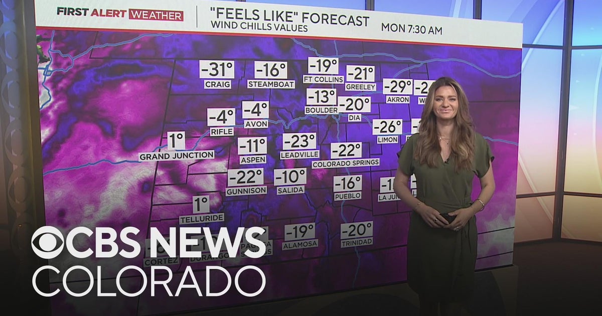 Another bitter cold day across Colorado with Denver wind chills ...