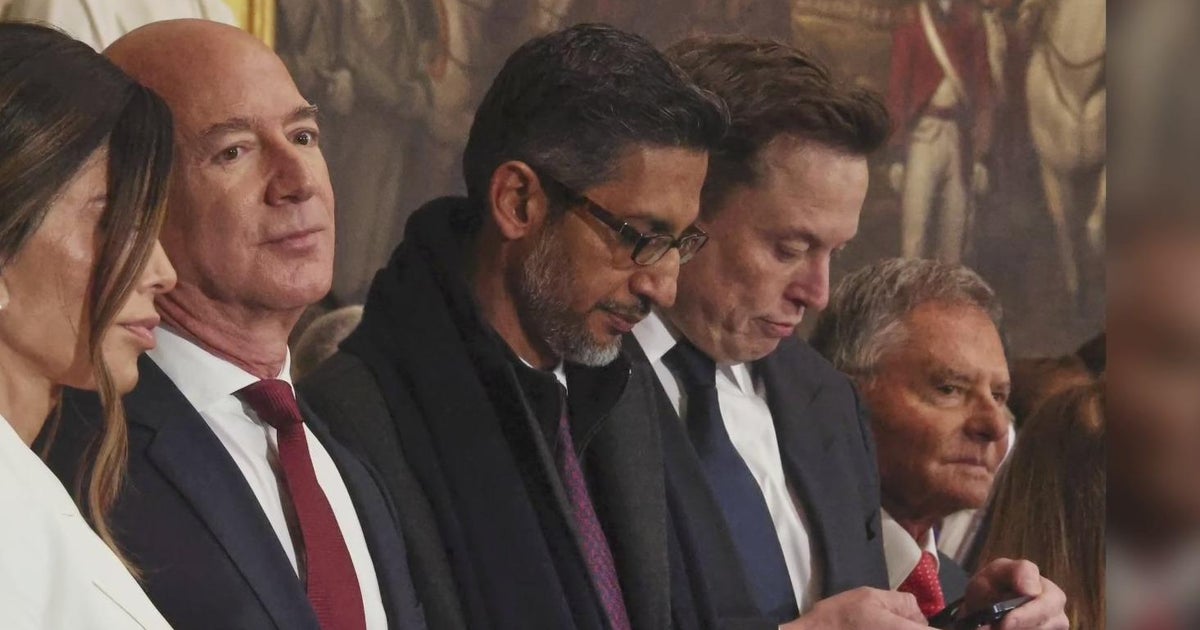 Tech moguls get front-row seat at Trump inauguration - CBS San Francisco