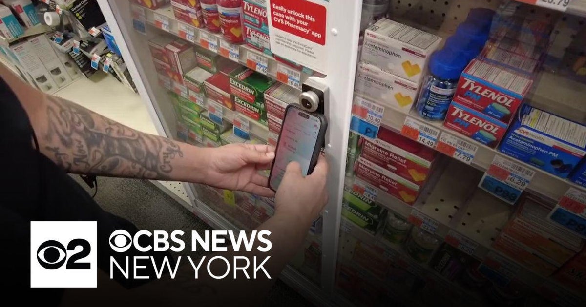 Locked shelves inside CVS could soon be a hassle of the past - CBS New York