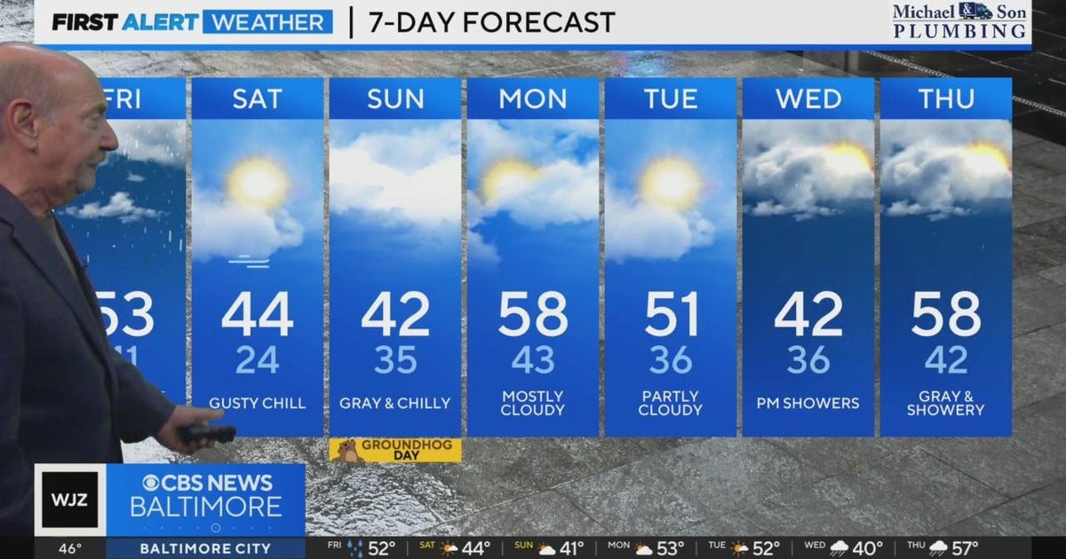 Rainy, breezy Friday in Maryland - CBS Baltimore
