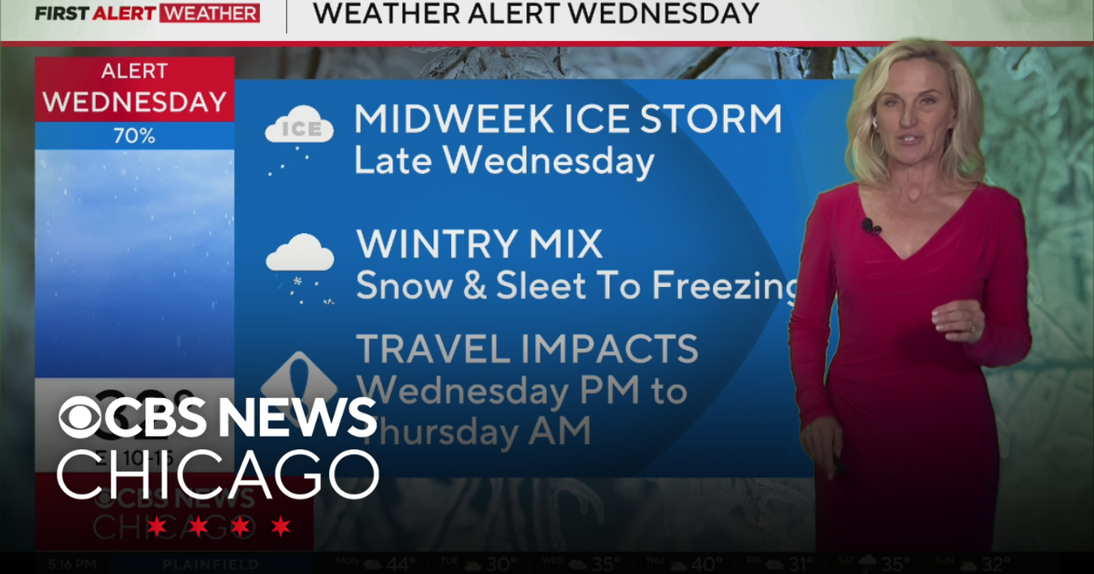 Ice storm coming to Chicago late Wednesday - CBS Chicago