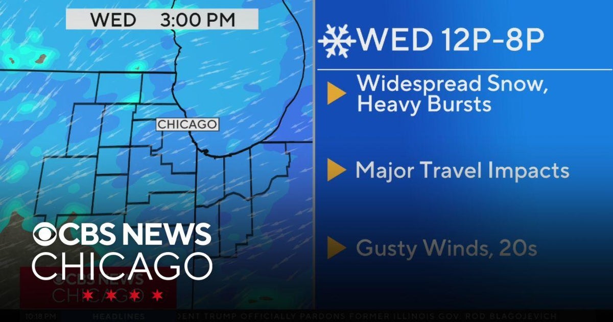 Big snow coming to Chicago on Wednesday, Saturday - CBS Chicago