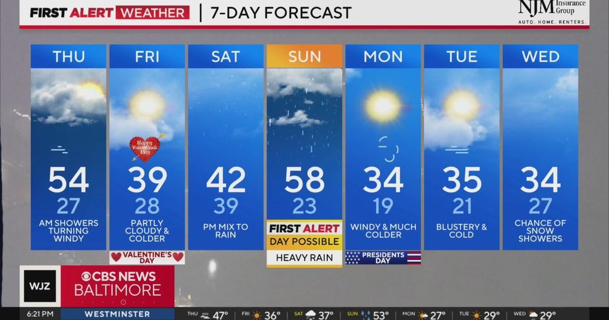 Wet weather follows winter storm in Maryland - CBS Baltimore