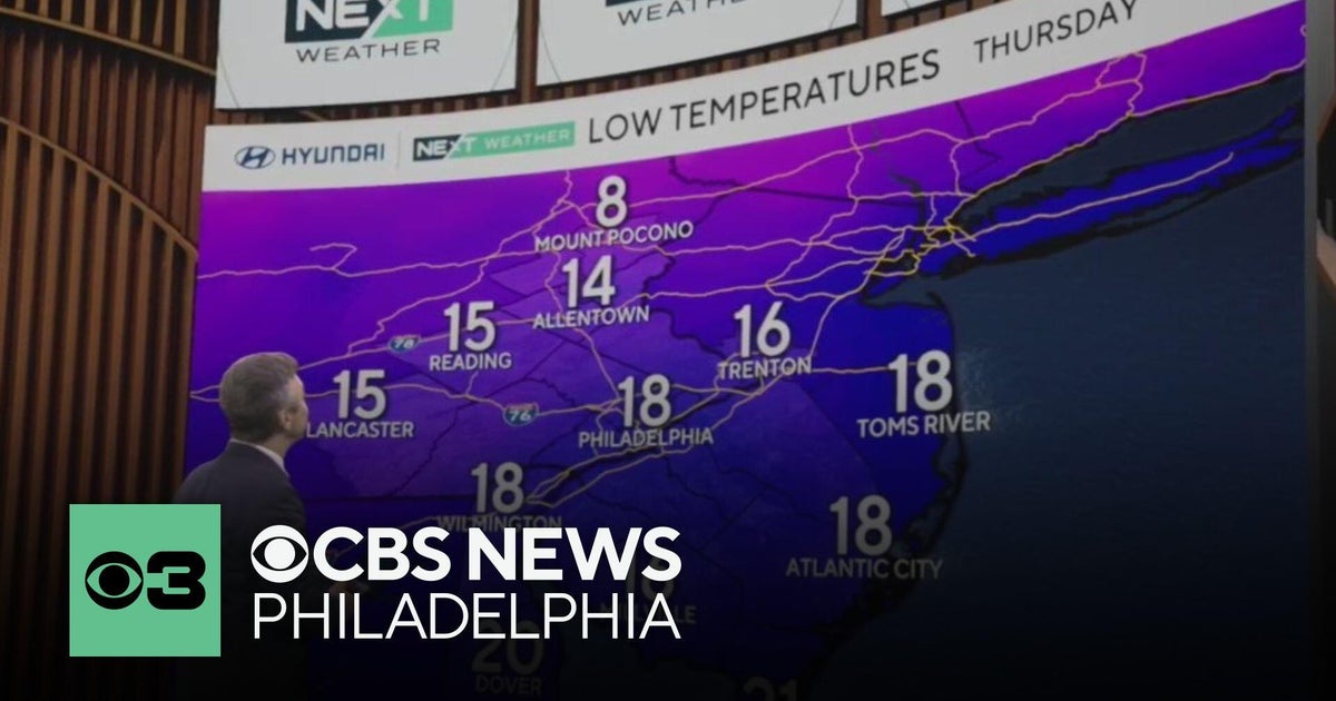 Partly cloudy, cold Wednesday night in Philadelphia region - CBS ...