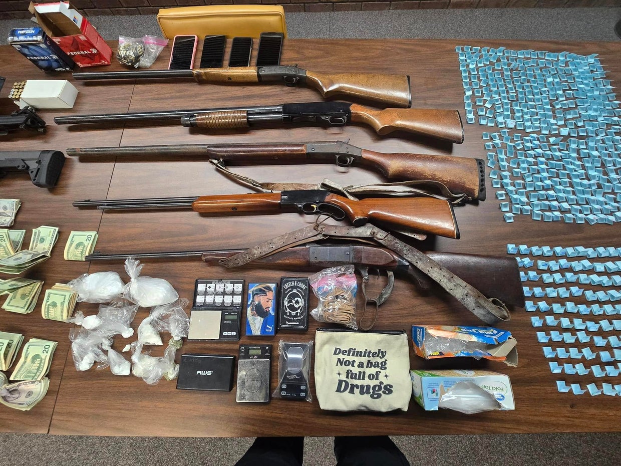 Over 1,000 stamp bags of suspected fentanyl, 9 guns seized in latest ...