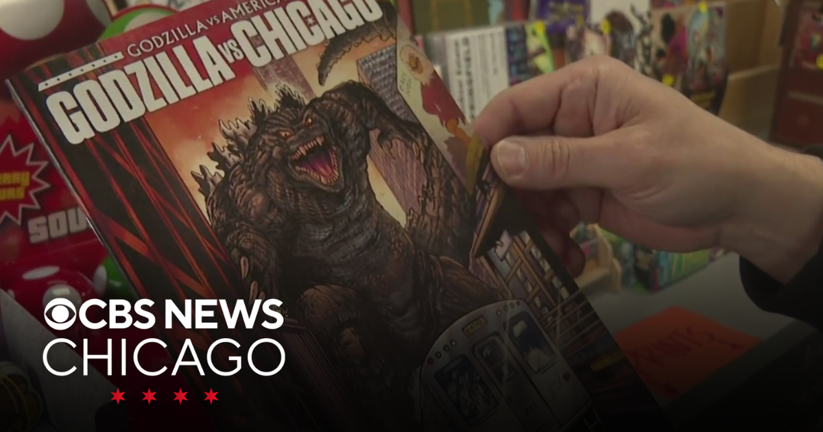 New comic book, gallery show depict Godzilla vs. Chicago - CBS Chicago